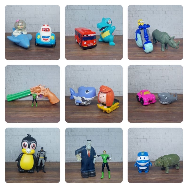 Jual Mainan seken figure mcd happy meal set 2pcs 10k, shandy spongebob ...