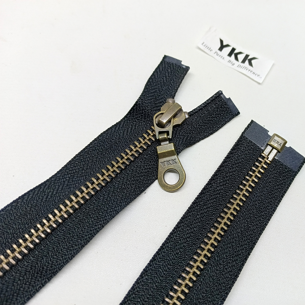 Jual Resleting Zipper Ritsleting YKK 50 cm / 20 inch Type Gigi Besi Warna ATG Bakar Slider Oval ...