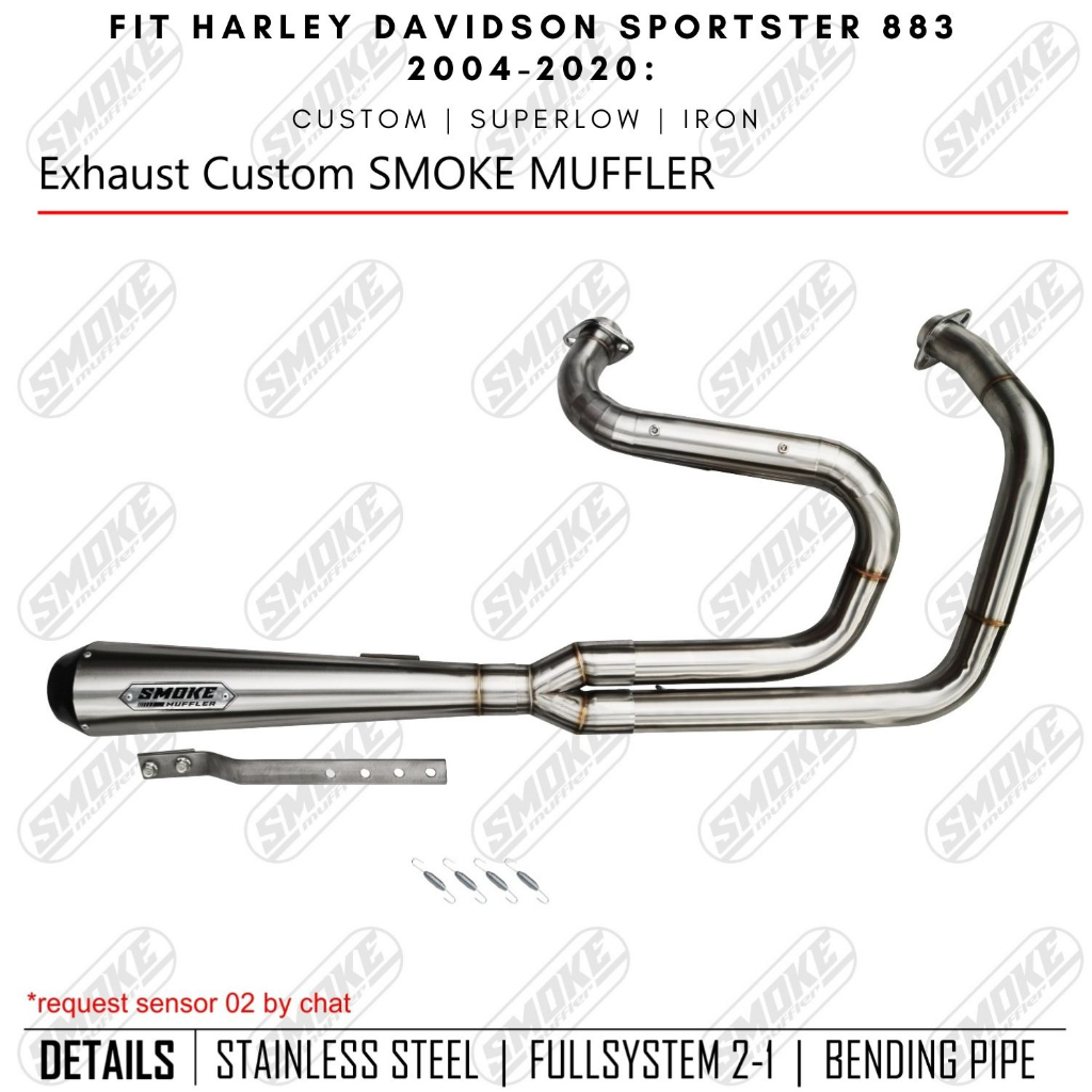 Jual Knalpot Custom 2004-2020 Harley Davidson Sportster 883 Full System ...
