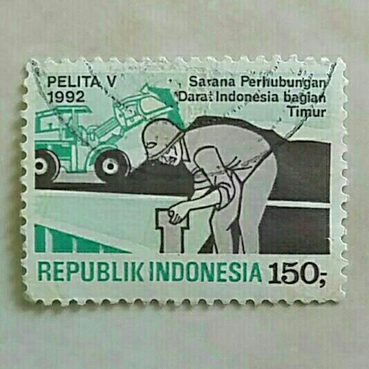 Jual (AD) Perangko Indonesia 1992 Pelita V 150 rupiah Used (1/2 ...