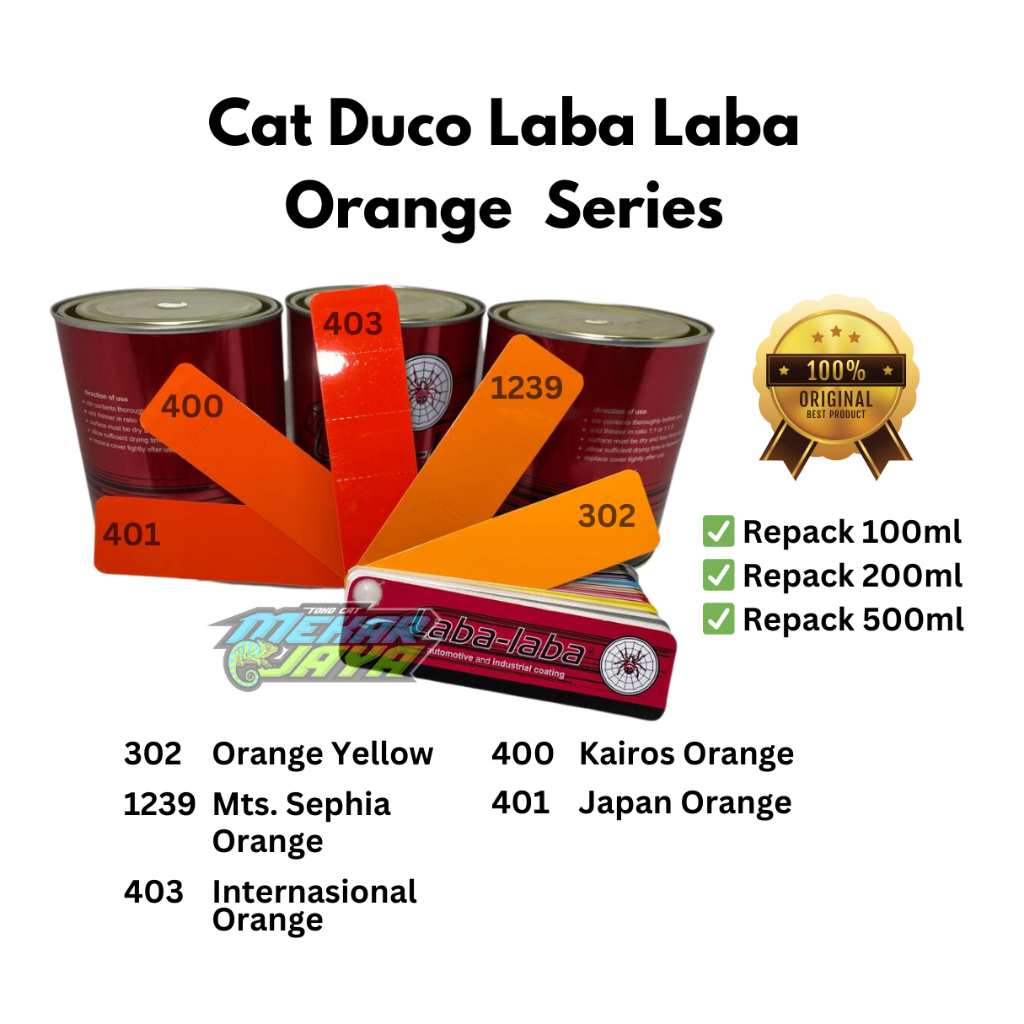 Jual Cat Duco Laba Laba NC Orange Series Repack 200 ml | Shopee Indonesia