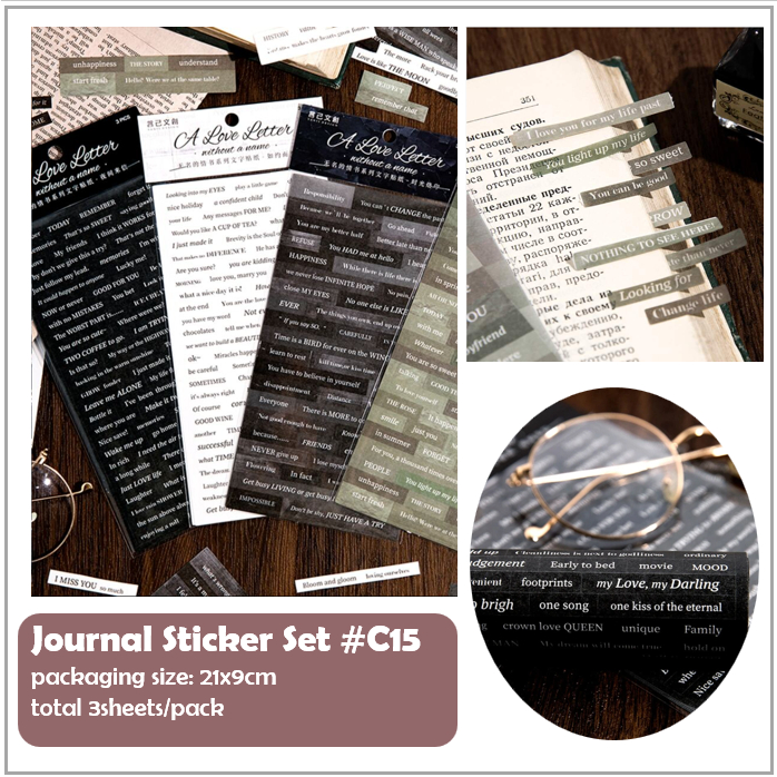 Jual LovelyCraftStore | C15 Deco Sticker Journaling Decoration Sticker ...