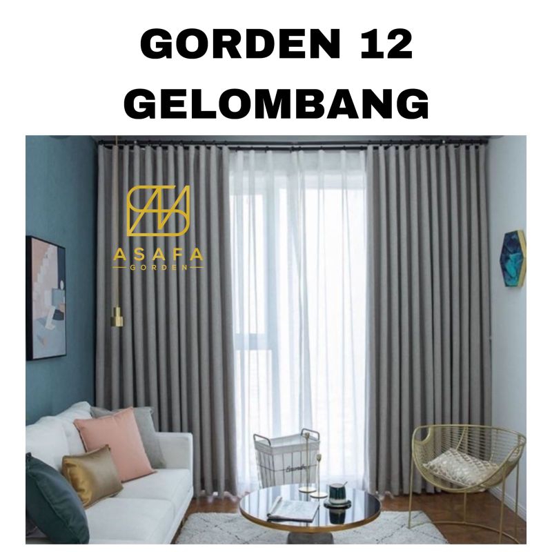 Jual Gorden 12 GELOMBANG 24 RING SILVER Pintu Minimalis - Tirai Jendela ...