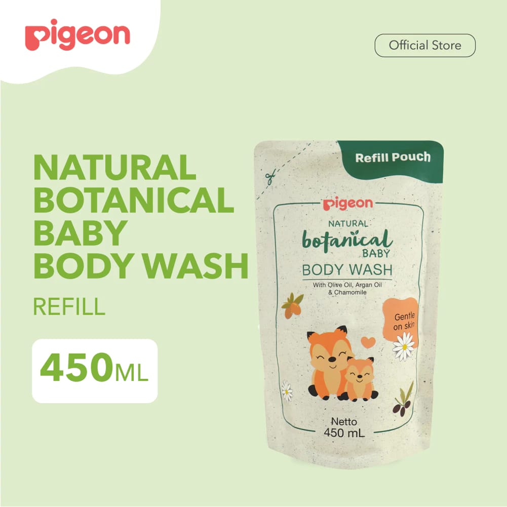 Jual PIGEON Botanical Baby Body Wash 450ML Refill Pouch | Sabun Mandi ...