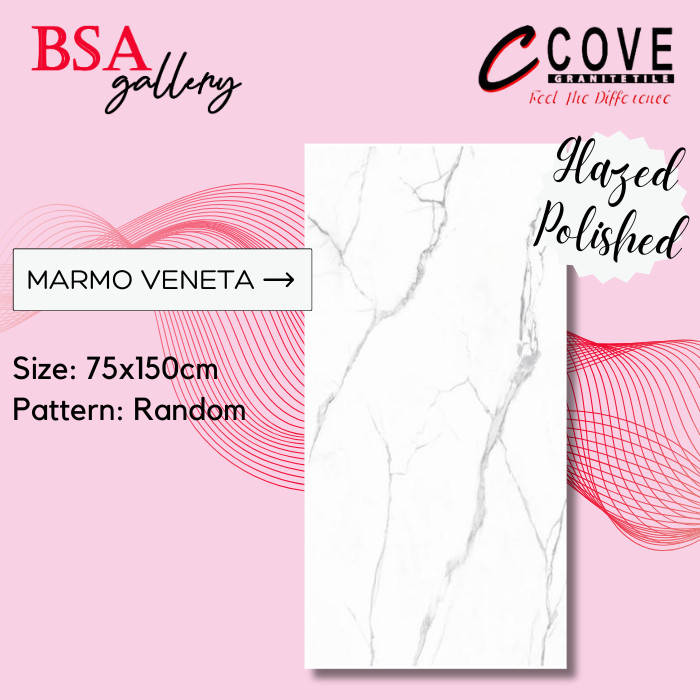 Jual GRANIT COVE 75X150 MARMO VENETA / GRANITE TILE BIG SLAB PUTIH ...