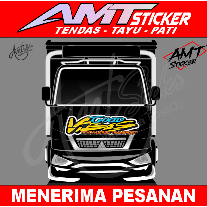 Jual Stiker Dada Truk Canter - Sticker Kabin Depan Good Vibes - Bisa ...