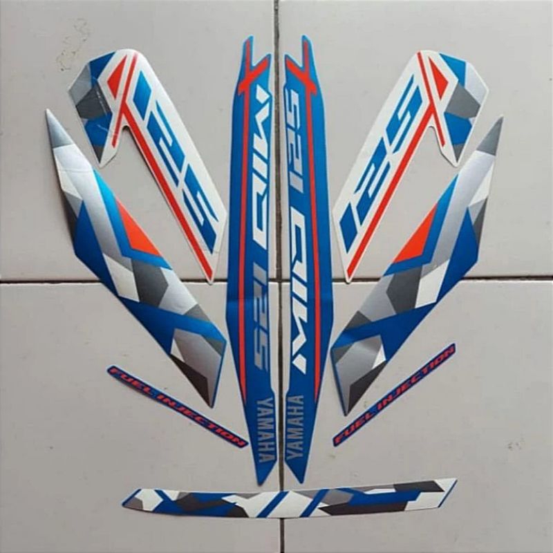 Jual Stiker Striping Motor Mio M3 125 2016 Biru Sticker Lis Body ...