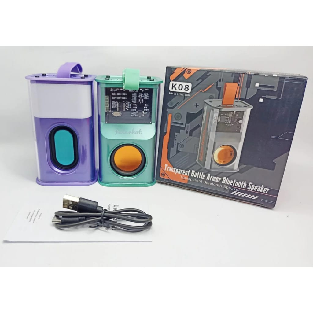 Jual Speaker Mini Bluetooth K08 Desain New Transparan Wireless Speaker RGB | Shopee Indonesia