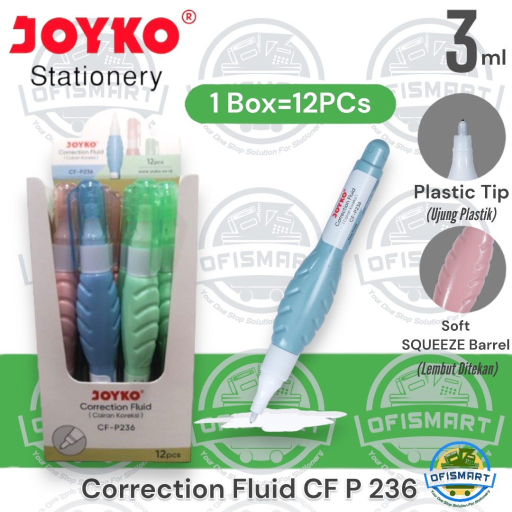 Jual Joyko Correction Fluid Tip Ex Cair CF-P236 | @1Ktk=12PCs | Shopee ...