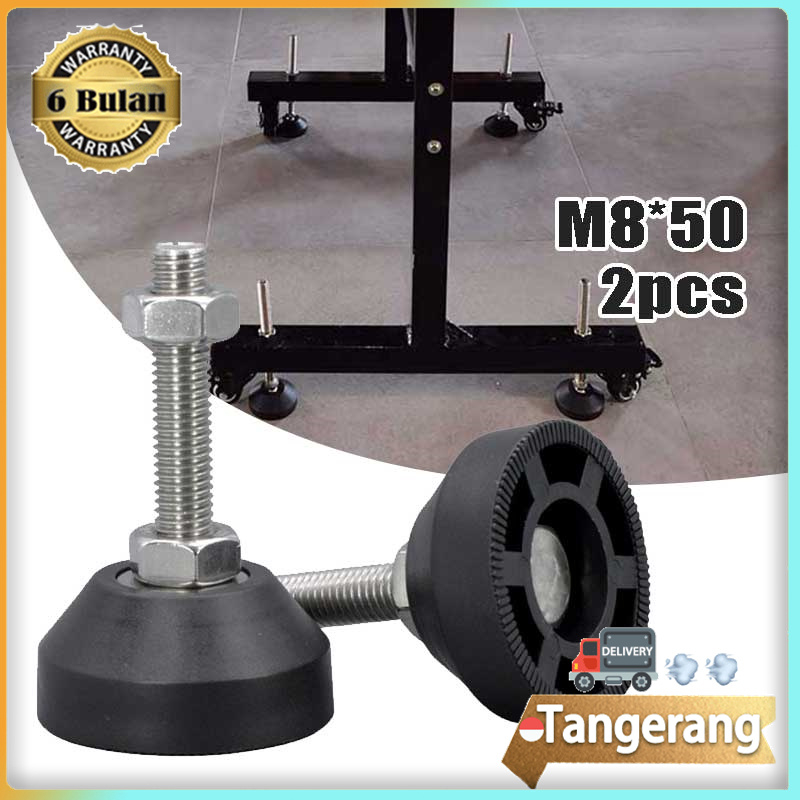 Jual 2pcs Kaki Meja Conveyor Dudukan Nylon D50 M8×50mm Foot Adjuster ...