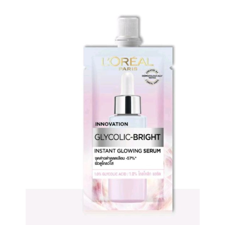 Jual L'OREAL PARIS GLYCOLIC-BRIGHT INSTANT GLOWING SERUM Sachet 6ml ...
