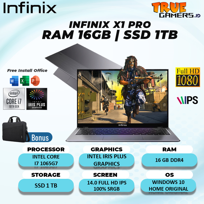 Jual Laptop Infinix X1 PRO Intel i7 16GB 1TBSSD IRIS PLUS W10 14.0FHD ...