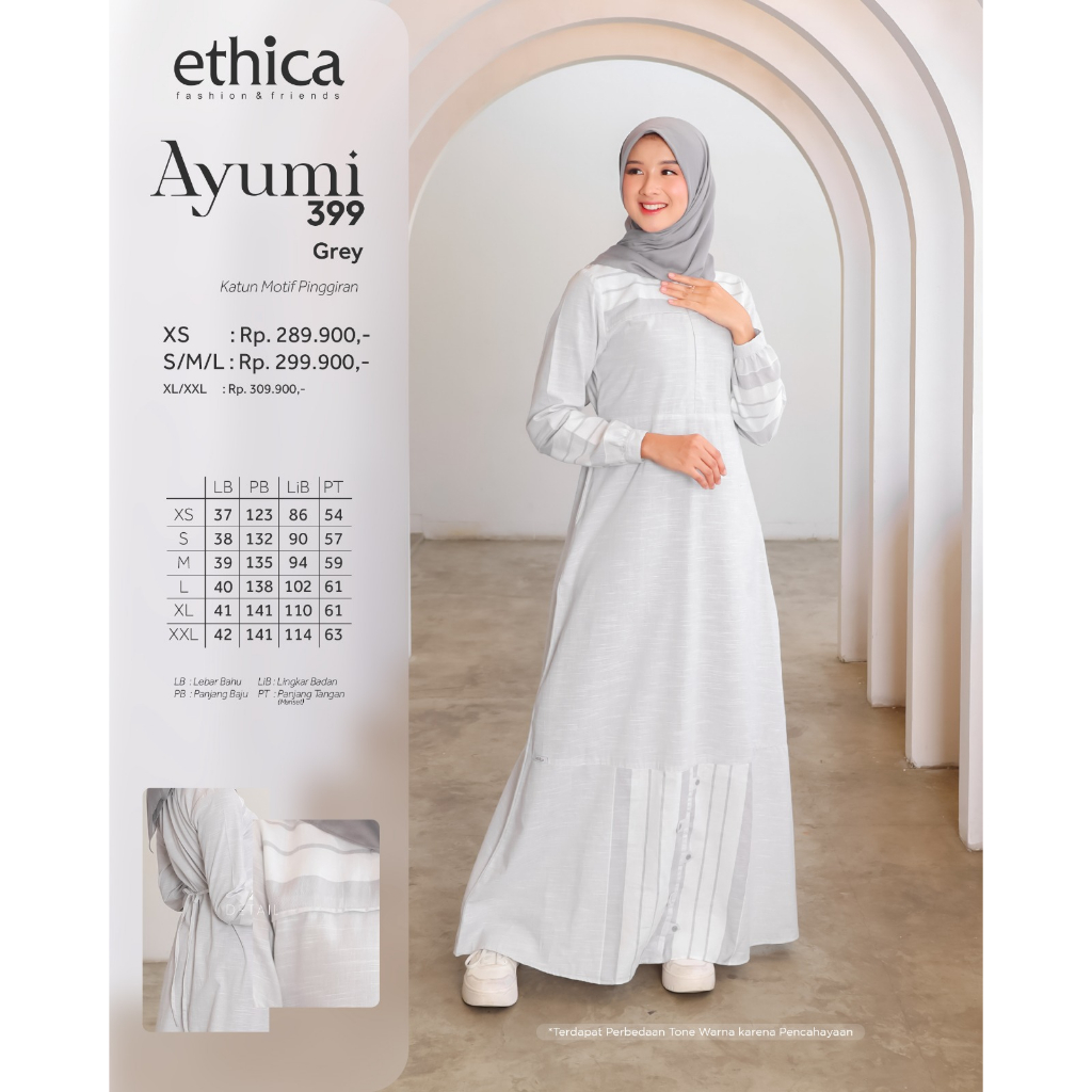 Jual GAMIS ETHICA AYUMI 399 KHAKI BLUE RED GRAY ORIGINAL TERBARU 2023 ...
