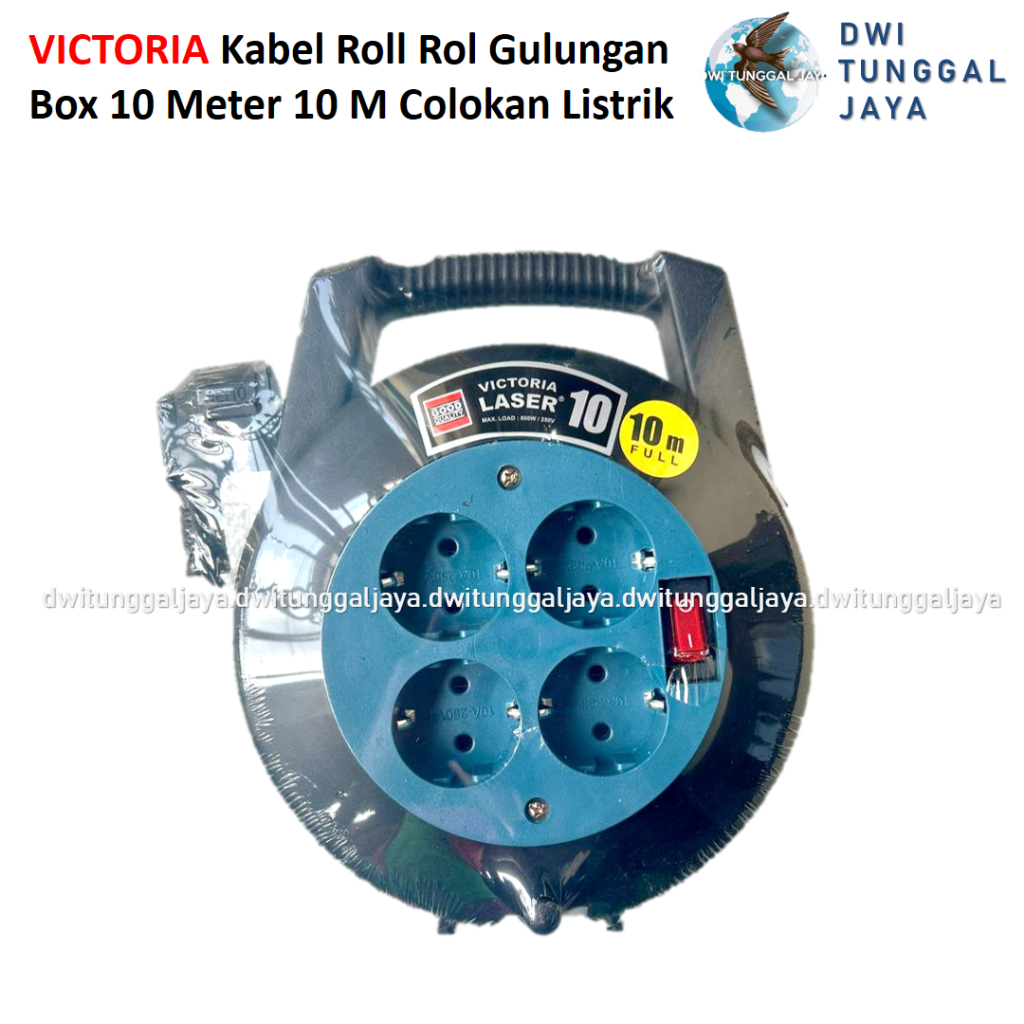 Jual Kabel Roll Gulungan Kabel Box Rol 10 Meter 10 M 10M Colokan Listrik Stop Kontak VICTORIA ...