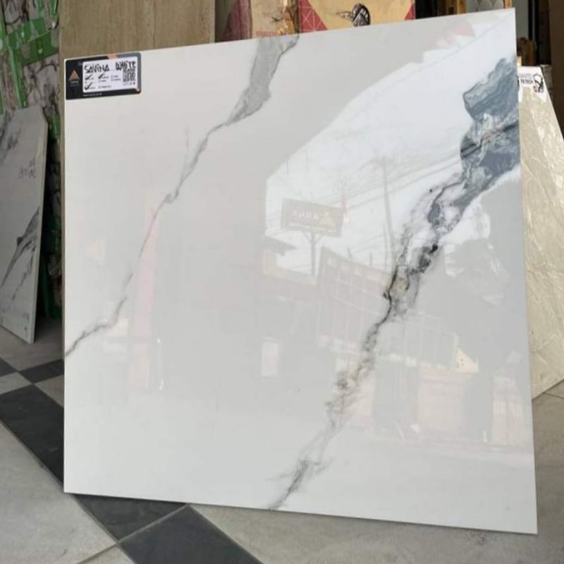 Jual granit 60x60 arna putih motip Savina white kualitas local | Shopee ...