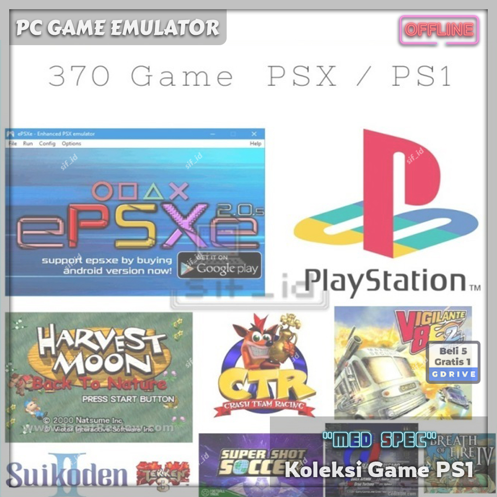 Jual 370 Game PSX PS1 dan Emulator PC Lengkap - Game PS 1 - ePSXe - Game PC Emulator | Shopee ...