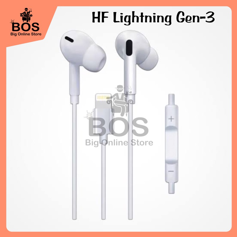 Jual BOS - HANDSFREE LIGHTNING GEN 3 XC-PG3 | HF HEADSET AUTO POP UP ...