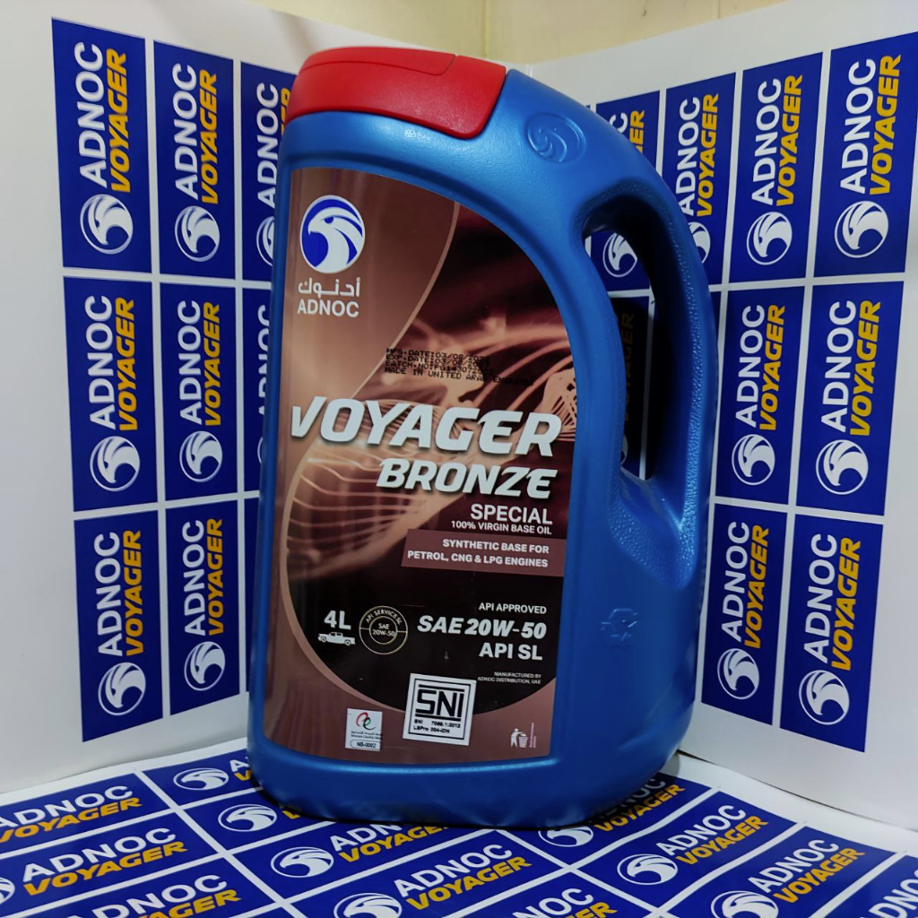 Jual ADNOC VOYAGER BRONZE SPECIAL 20W50 20W-50 API SL 4 LITER | Shopee Indonesia