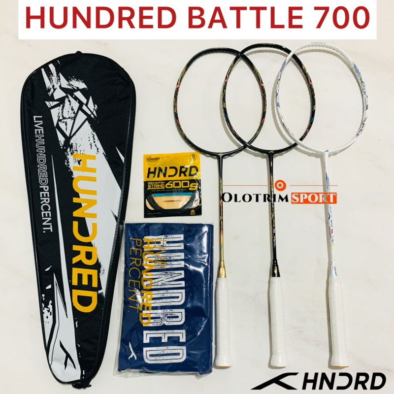 Jual Raket Badminton HUNDRED BATTLE 700 34lbs HDRD Hndrd Original ...