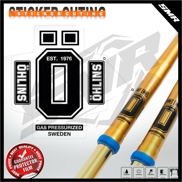Jual sticker transparan shock depan motor Sticker shock OHLINS STICKER ...