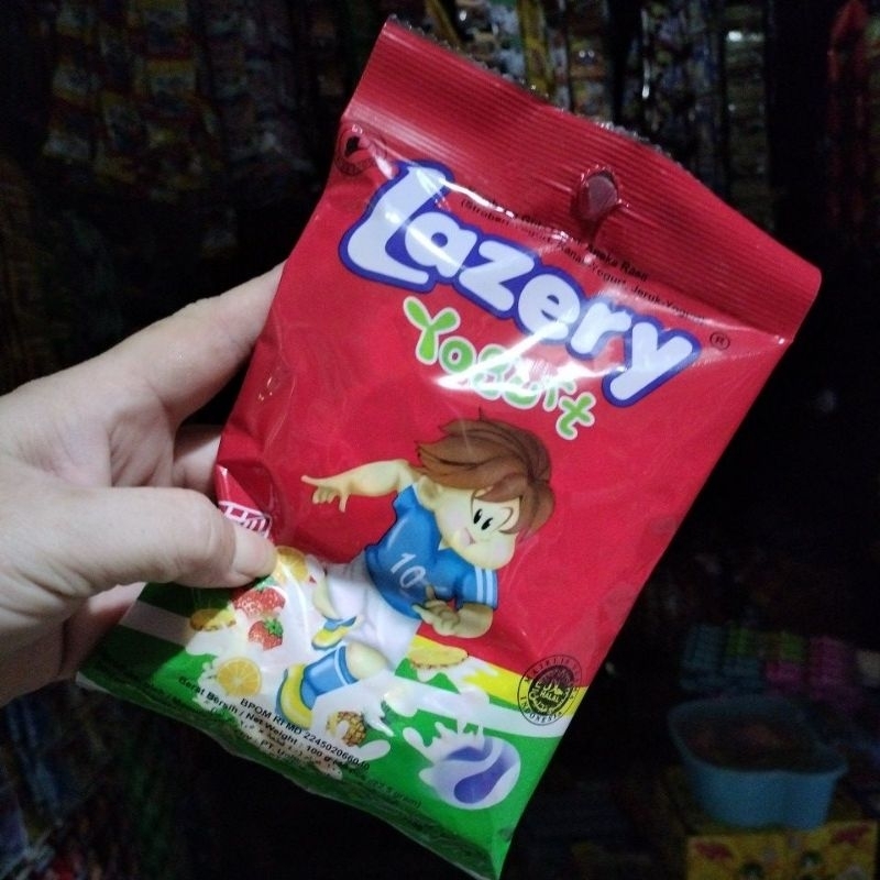 Jual Lazery yogurt harga 1 bungkus isi 40pics berat bersih 100g ...