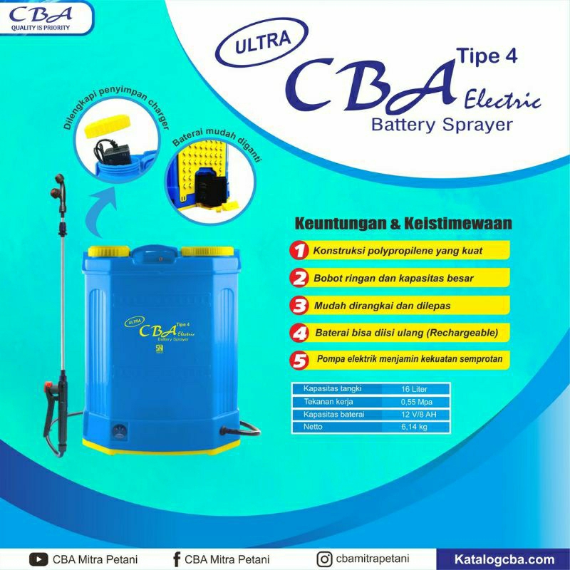 Jual SPRAYER ELEKTRIK ULTRA TIPE 4 16 LITER | Shopee Indonesia