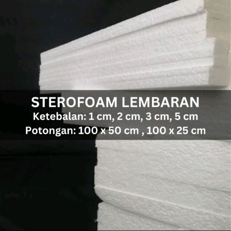 Jual Sterofoam Lembaran 100 x 25 cm tebal Styrofoam gabus dekorasi ...