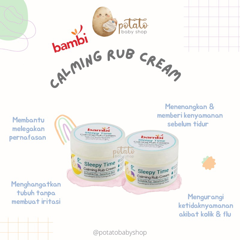 Jual Bambi Sleepy Time Calming Rub Cream - Krim Penghangat pengganti ...