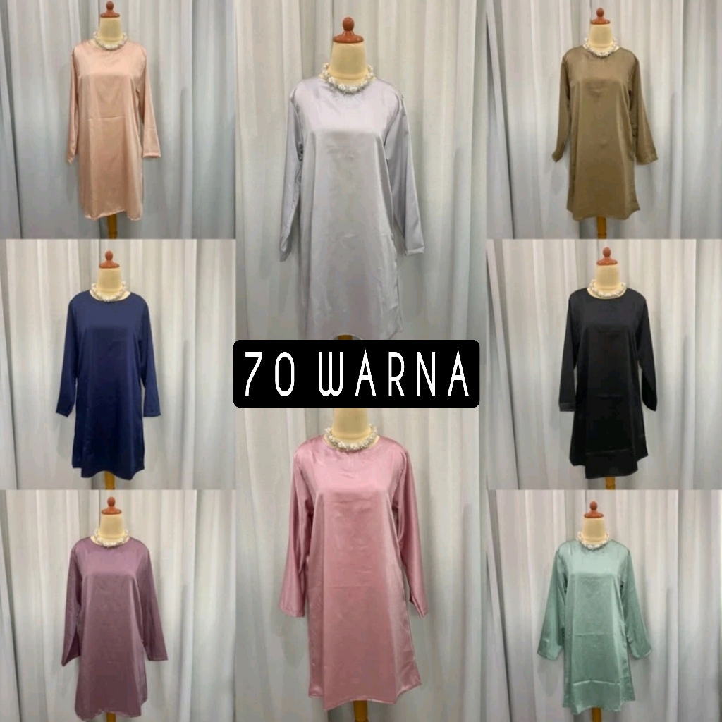 Jual inner tunic / inner tunik polos | 5XL 4XL 3XL XXL XL L M S ( OVER ...