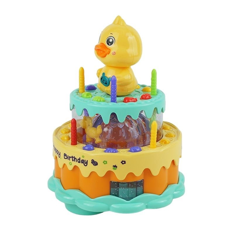 Jual MAINAN CAKE ULANG TAHUN DUCK / MAINAN ANAK BEBEK ROTATION BO CAKE ...