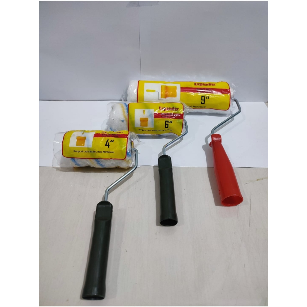 Jual Kuas roll cat tembok paint roller 9 inch - 6 inch - 4 inch ...