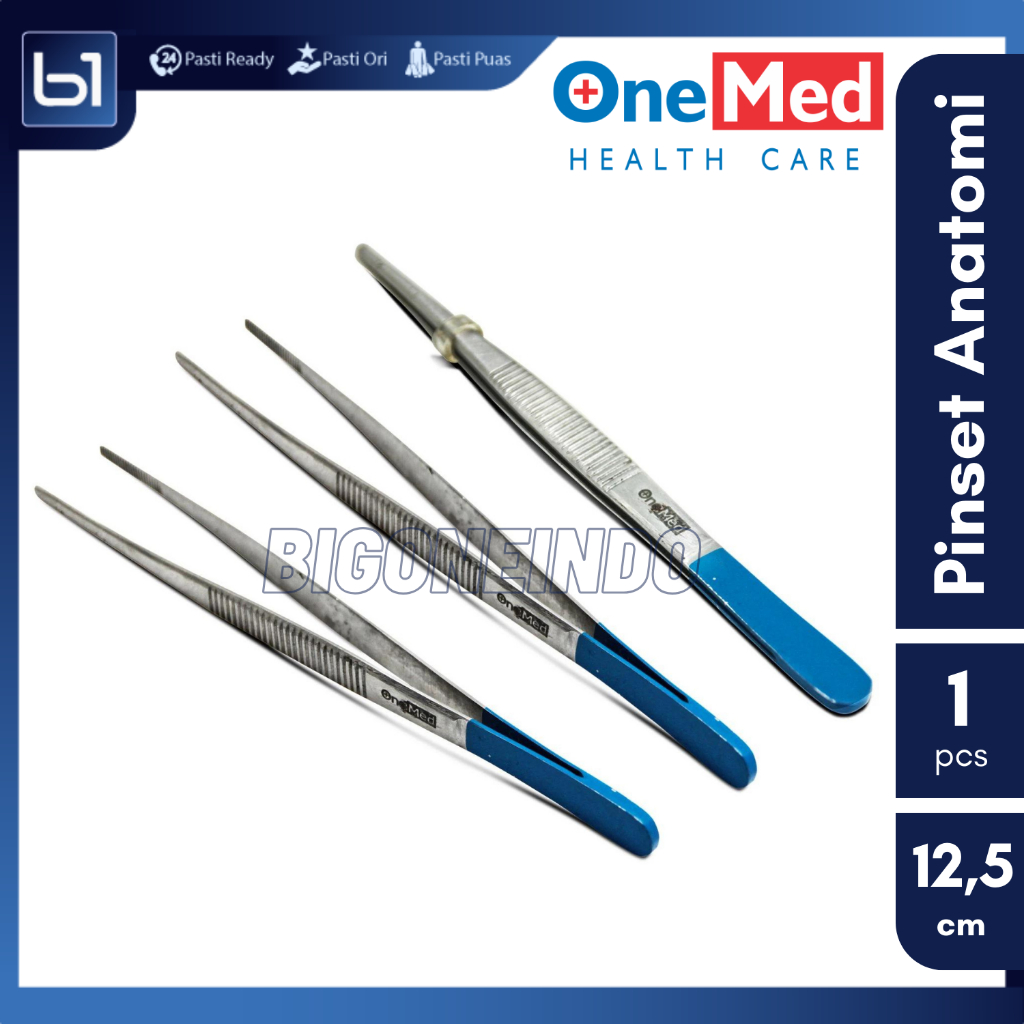 Jual Pinset Onemed Stainless Steel Anatomis Dressing Forcep & Chirurgis ...