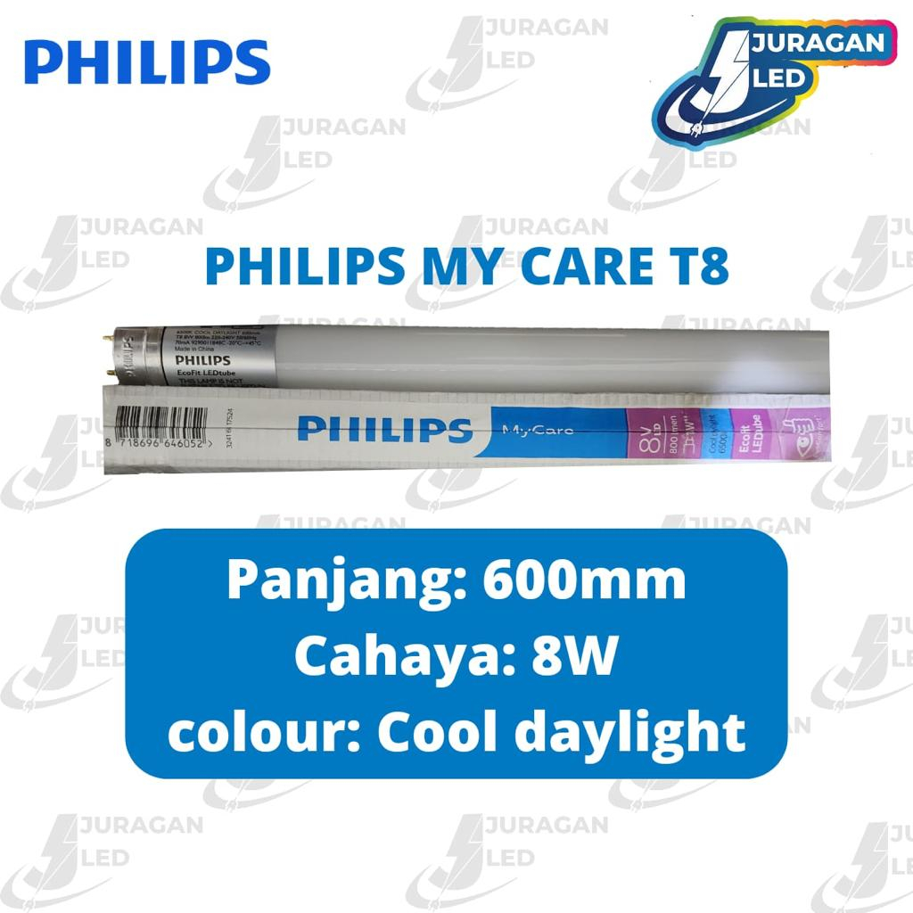 Jual Lampu TL LED Tube T8 Ecofit 8W Philips Cooldaylight ( Tanpa stater) | Shopee Indonesia