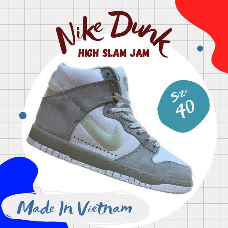 Jual N*ke Dunk High Slam Jam White Pure Platinum | Shopee Indonesia