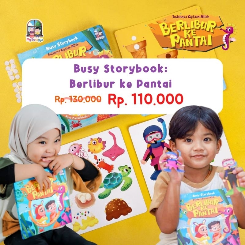 Jual Berlibur ke pantai #bukuanak #busybook | Shopee Indonesia