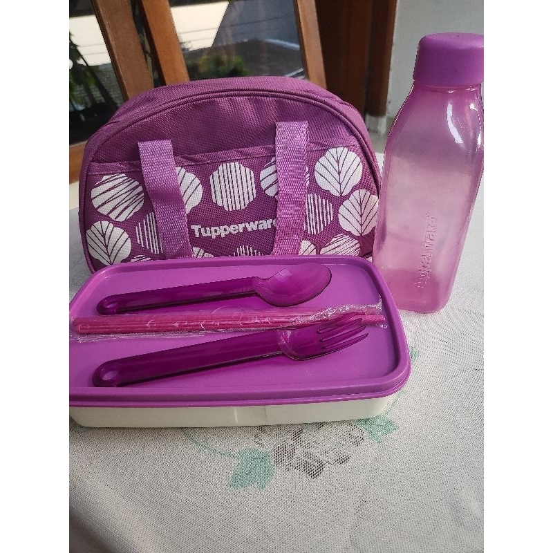 Jual Tupperware PURPLE DELIGHT Lunch set | Shopee Indonesia