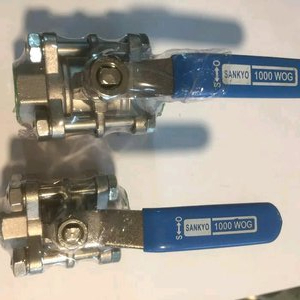 Jual Ball Valve 3PC SANKYO Stainless 316 type model 3PC SS316 1/4" 3/8 ...