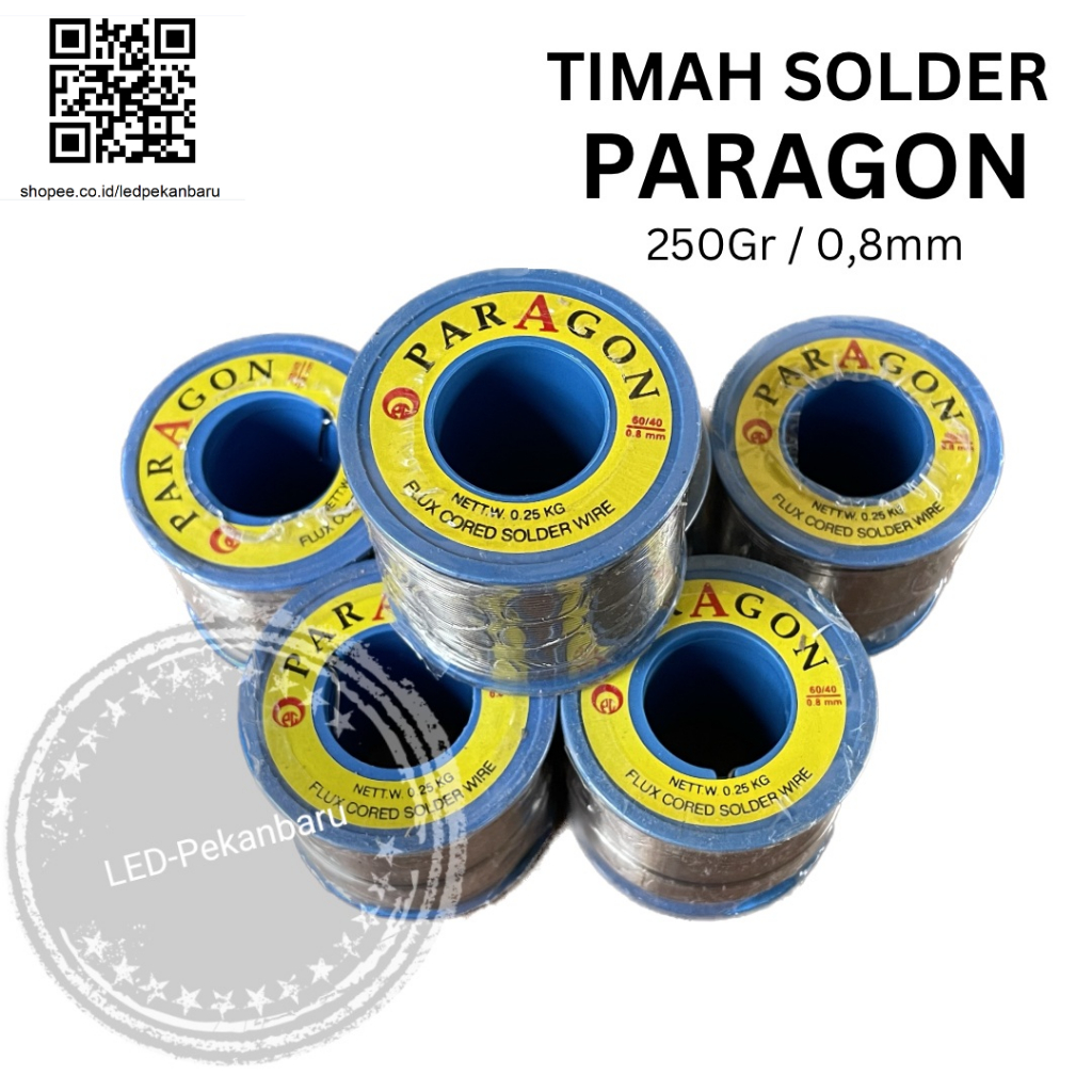 Jual TIMAH PARAGON 1ROLL SOLDER 250GR TENOL WIRE SOLDER 0.8MM 60/40 ...