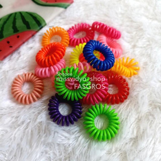Jual Ikat Rambut Spiral Uk. kecil Colorfull | Shopee Indonesia