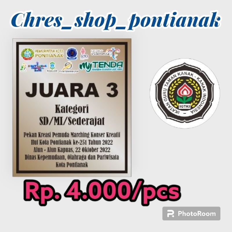Jual stiker Label + logo piala satuan | Shopee Indonesia