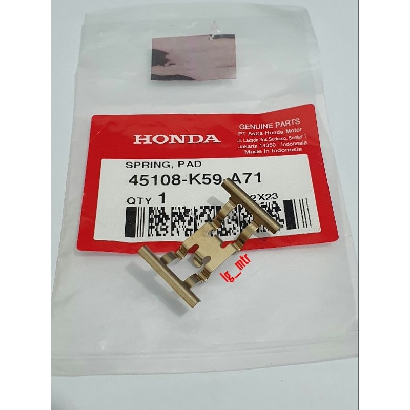 Jual PLAT PER REM KAMPAS REM DEPAN SPRING PAD GENIO NEW VARIO 125 150 ...