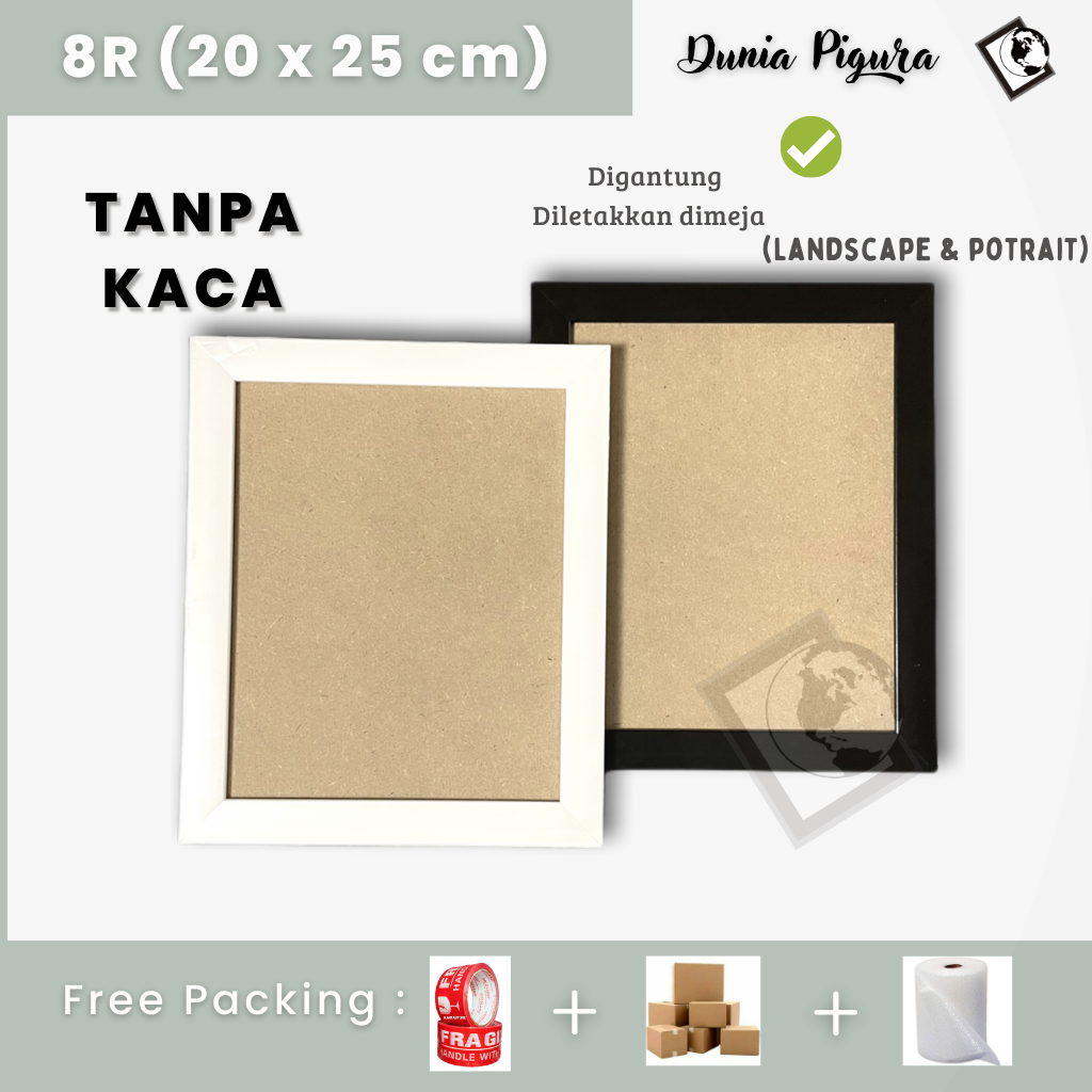 Jual Bingkai Foto 8R (20x25cm) Minimalis TANPA KACA / Frame Foto ...