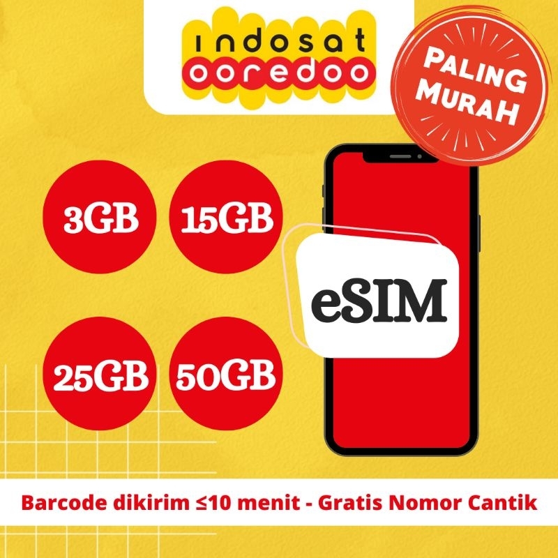 Jual ORIGINAL eSIM Indosat / IM3 / Isat Nomor Cantik Murah | Shopee ...