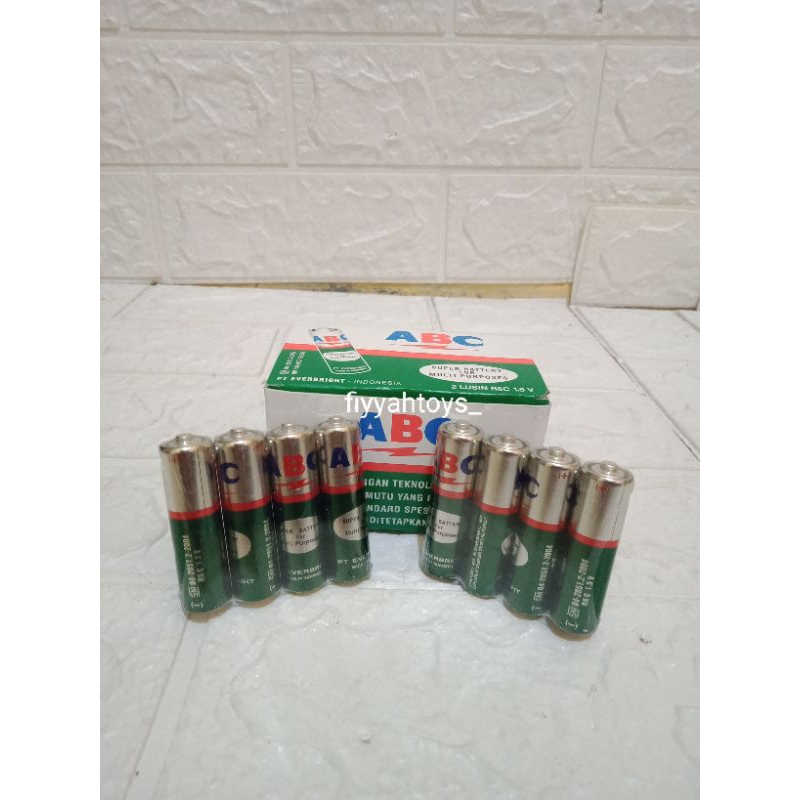 Jual Baterai ABC hijau size AA ( 4 pcs ) | Shopee Indonesia