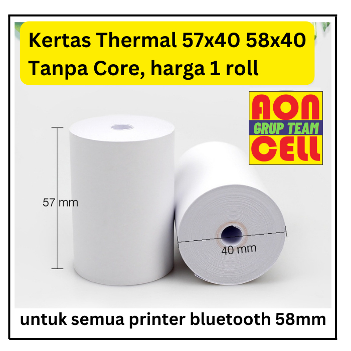 Jual Kertas Thermal 57 X 40 57x40 58 x 40 58x40 MM Printer Bluetooth ...