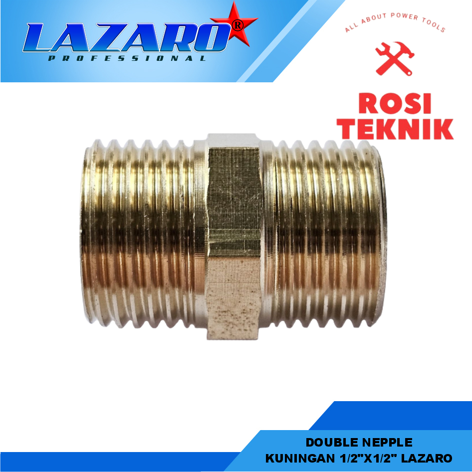Jual Sparepart Kompresor Double Nepple Kuningan 1/2"x1/2" Lazaro ...