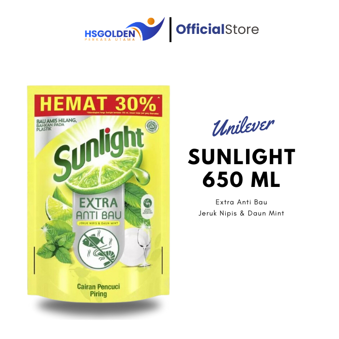 Jual Sunlight Sabun Cuci Piring Jeruk Nipis & Daun Mint Anti Bau 650 ml | Shopee Indonesia