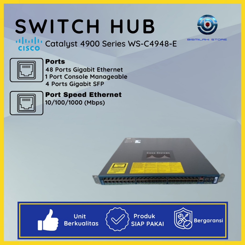 Jual Switch Hub Gigabit 48 Port Cisco Catalyst 4948 Unit Normal Siap ...