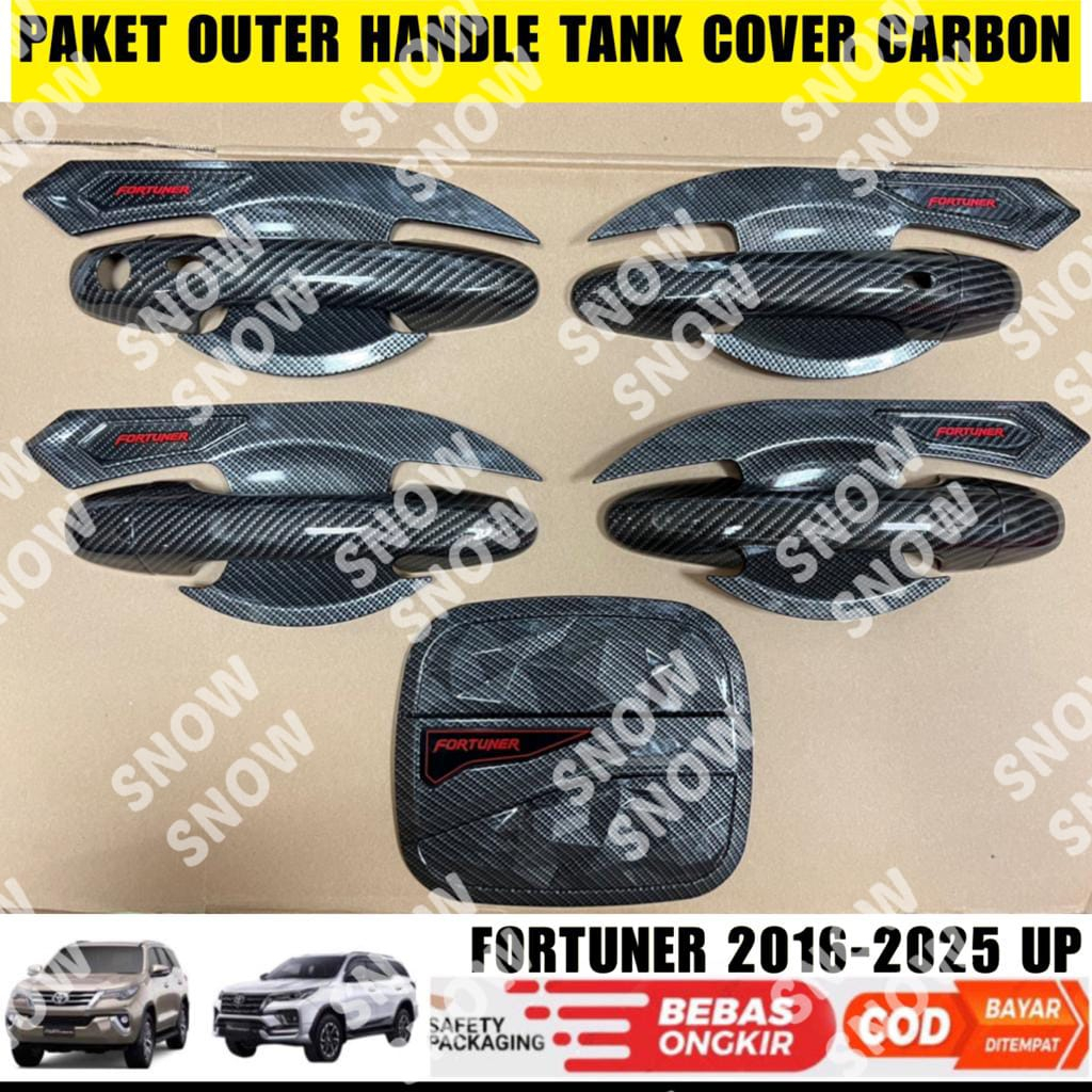 Jual Paket Outer Handle Tank Cover All New Fortuner GR TRD 2016 2022 2023 2024 2025 Up Carbon ...