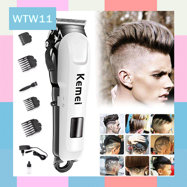 Jual ( BISA COD )WTW Hair Clipper Kemei KM-809A Alat Mesin Cukur Rambut/alat potong rambut ...